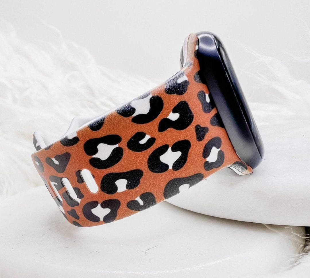 Brown Leopard Watch Band Compatible With Apple Watch Fitbit Samsung - Etsy