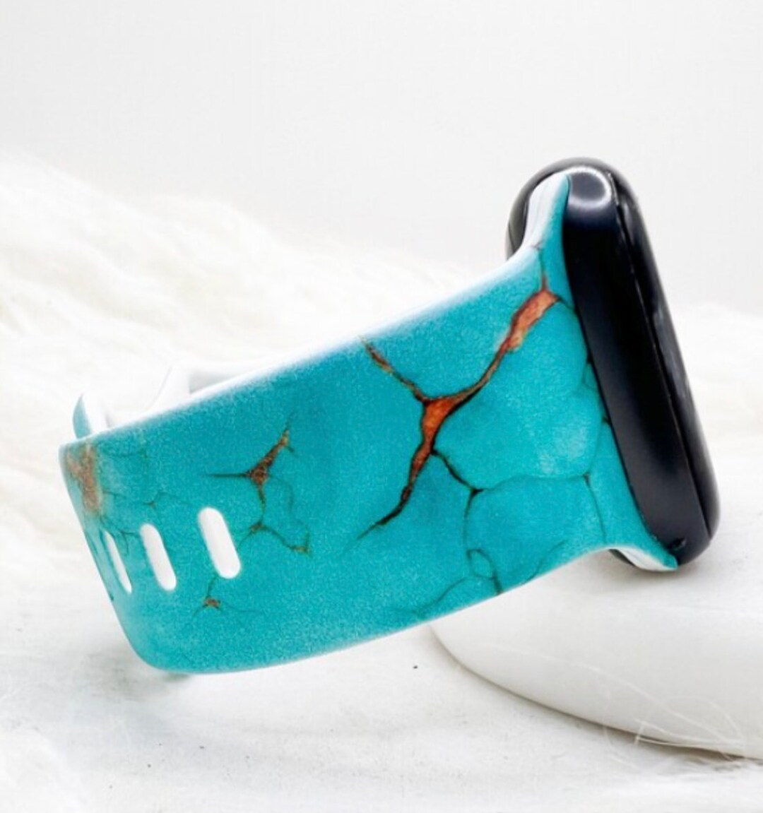 Turquoise & Gold Watch Band Compatible With Apple Watch Fitbit Samsung ...