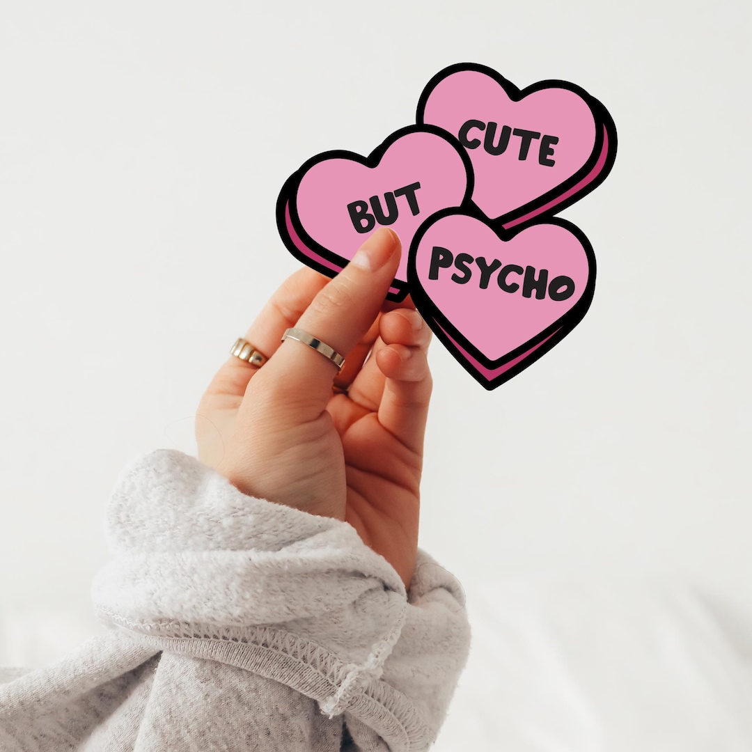 But Psycho Sticker, Glossy Vinyl Laptop Decal - Etsy