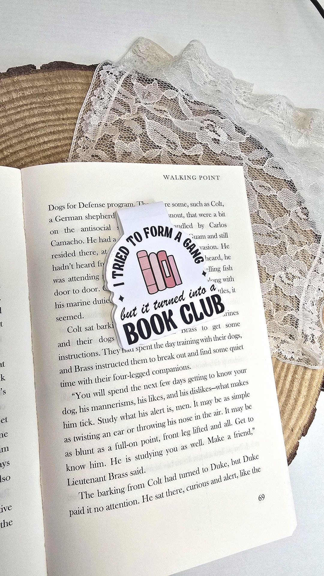 Book Club Gang Magnetic Bookmark - Etsy