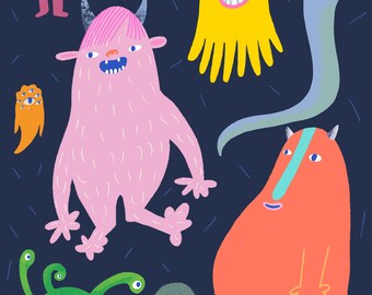 Monster Mash Poster - Etsy