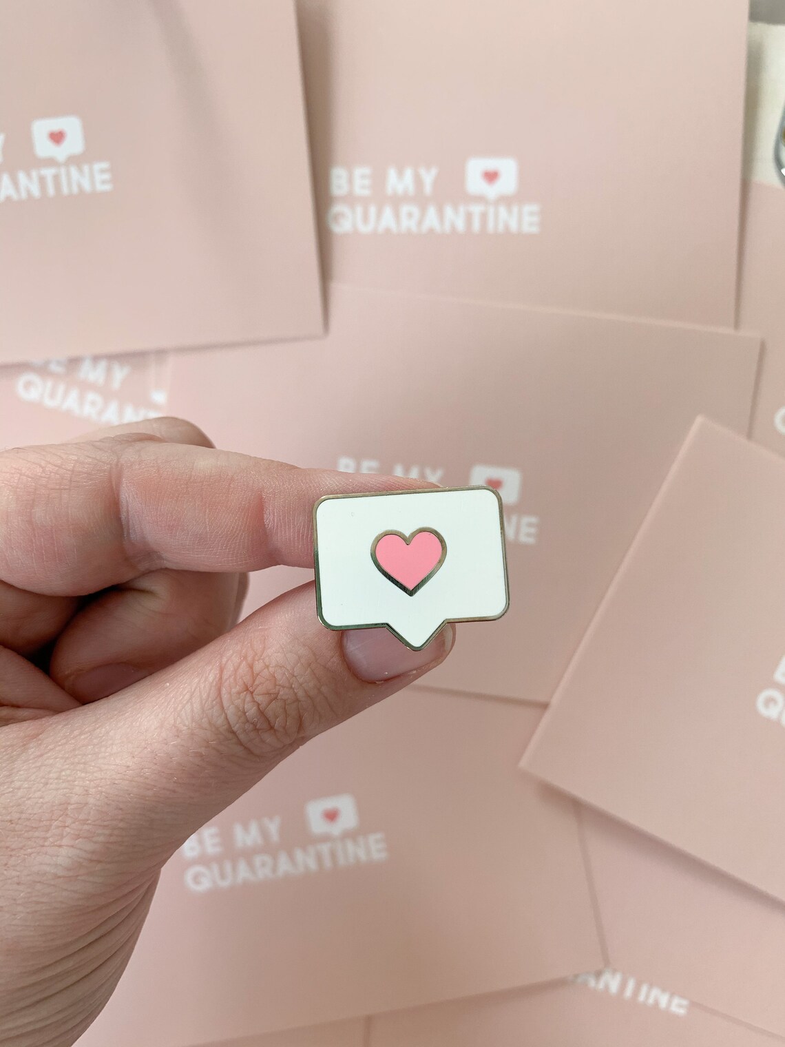 Pink Conversation Heart Hard Enamel Pin Valentine Emoji - Etsy