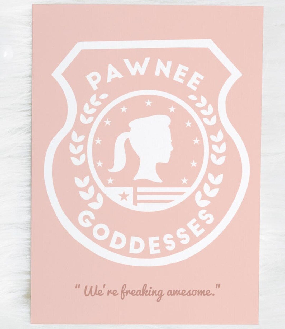 4x6 Leslie Knope Pawnee Goddesses Patch Postcard - Etsy