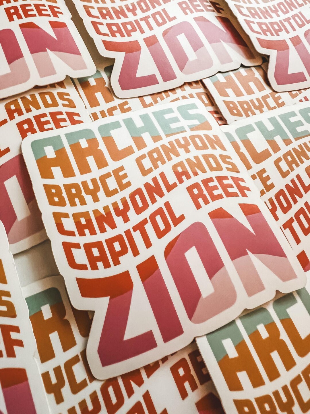 Utah National Parks Vinyl Sticker: Arches, Zion, Bryce Canyon - Etsy
