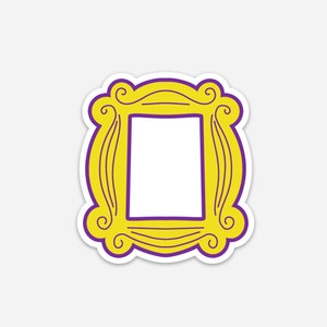 Yellow Friends Inspired Frame Vinyl Sticker - Etsy