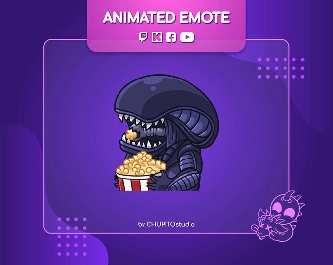 Alien Twitch Emote Package 2 /sad /lurk /angry/ R.I.P/ Raid /cheers - Etsy