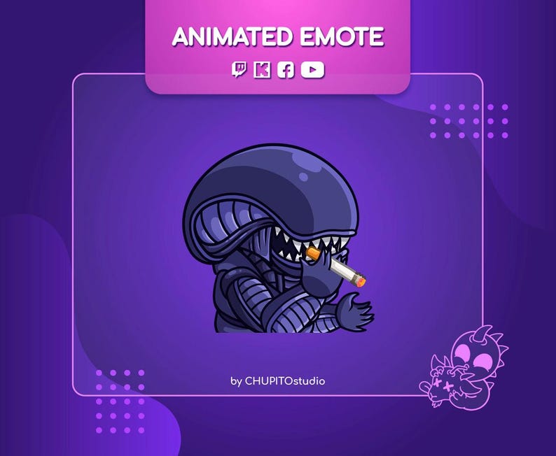 ALIEN ROMULUS "classic Meme" Animated Emote!! for ALL Platforms :D ...
