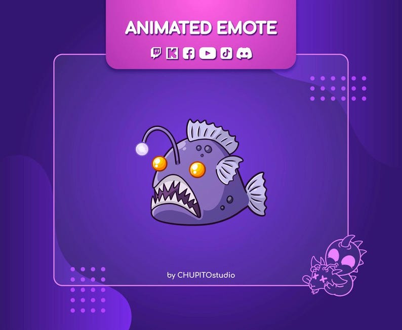 ANGLERFISH ***RIP*** Animated Emote!! for ALL Platforms (twitch, Kick ...