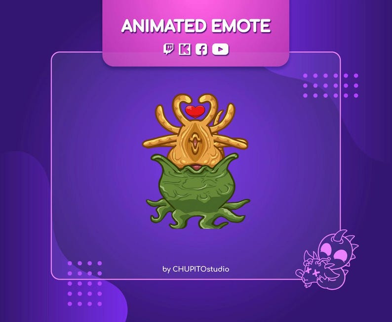 FACEHUGGER LOVE Animated Emote!! for ALL Platforms :D (twitch, Kick ...