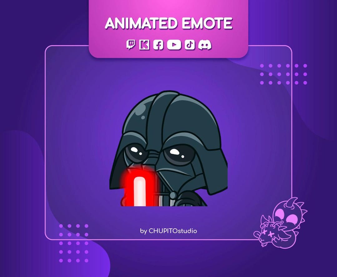VADER BLUSH Animated Emote for ALL Platforms!! (twitch, Kick, Facebook ...