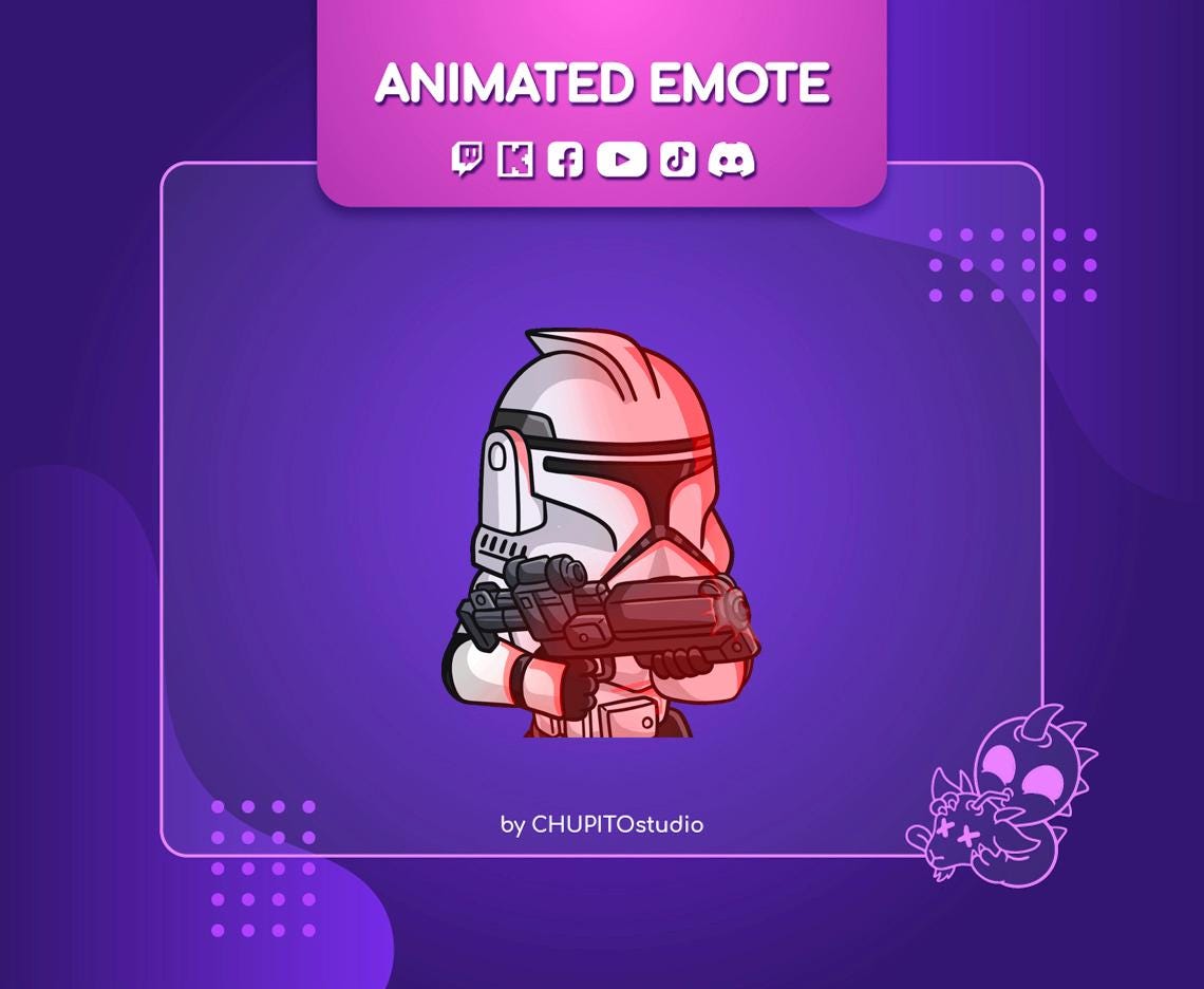 Stormtrooper Shooting Animated Emote | Twitch Emote | Funny Stream GIF ...