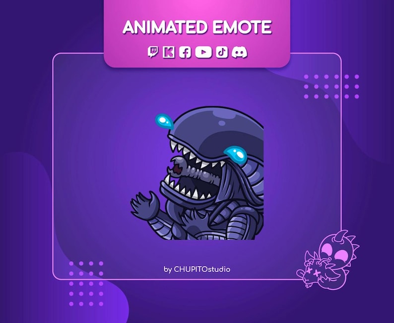 Alien Animated Twitch Emote | Funny Loop GIF - Etsy