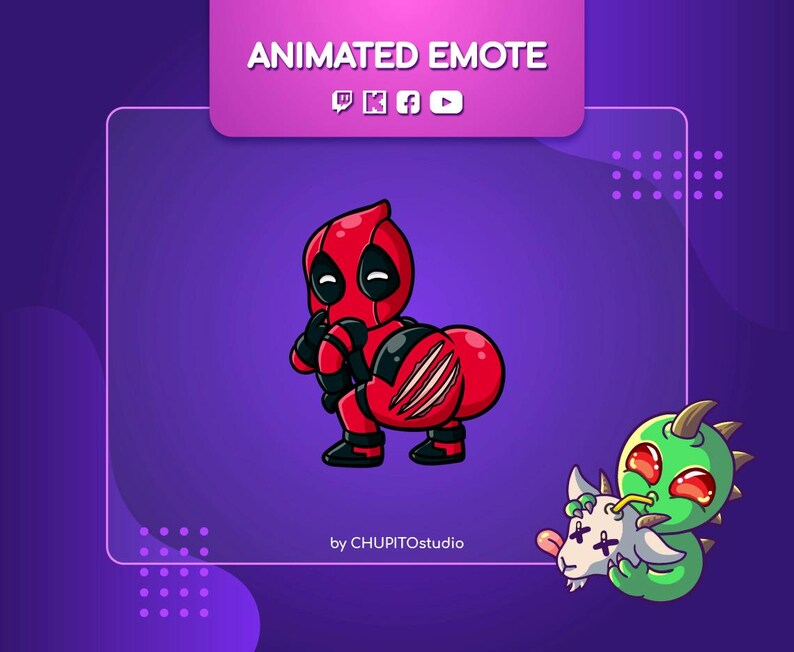 DEADPOOL 3 Animated Emote - Etsy