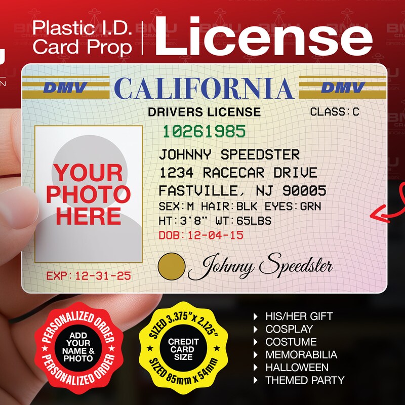 Prop Id Card - Etsy