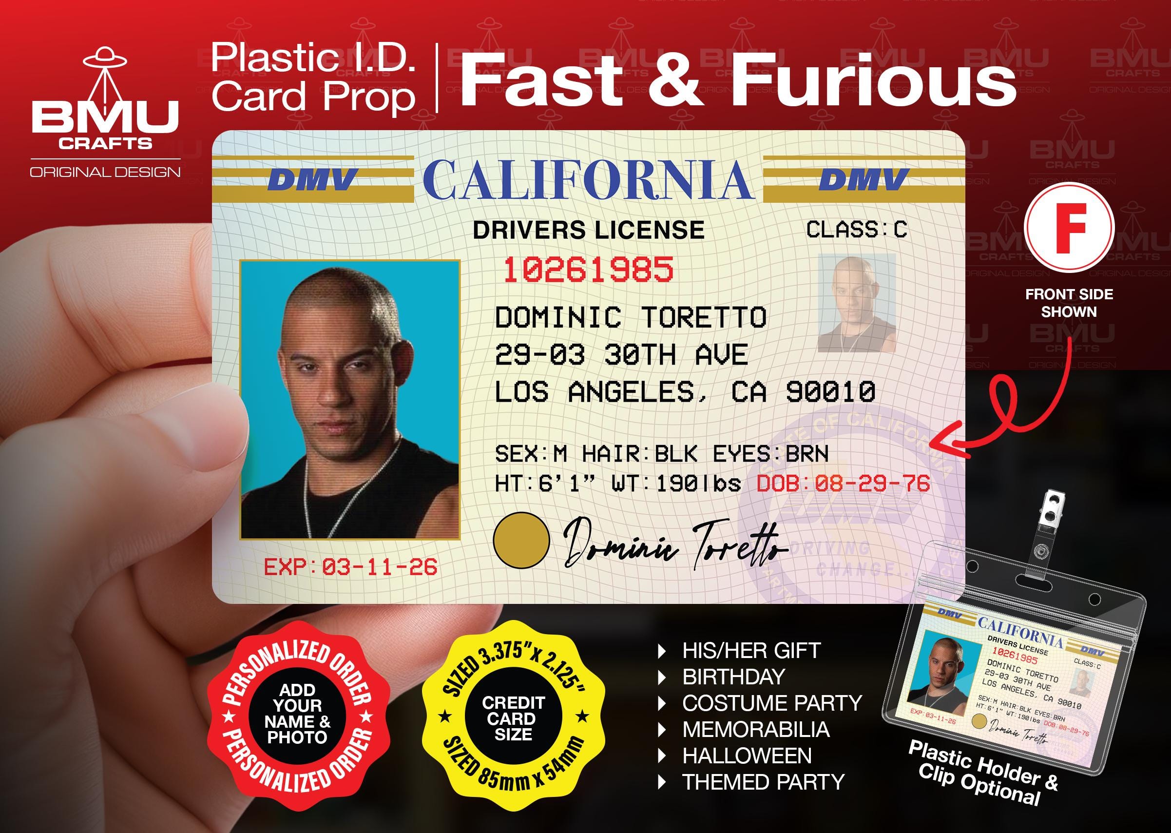 Dominic Toretto Family Badge – Fast & Furious ID Card - Etsy