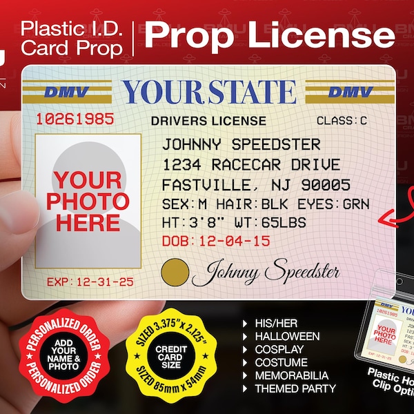 Custom Fake Driver License - Etsy