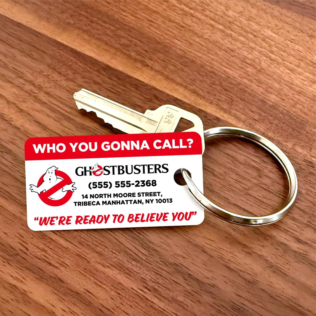Retro Ghostbusters Keychain Tag | 80s Movie Fan Gift - Etsy