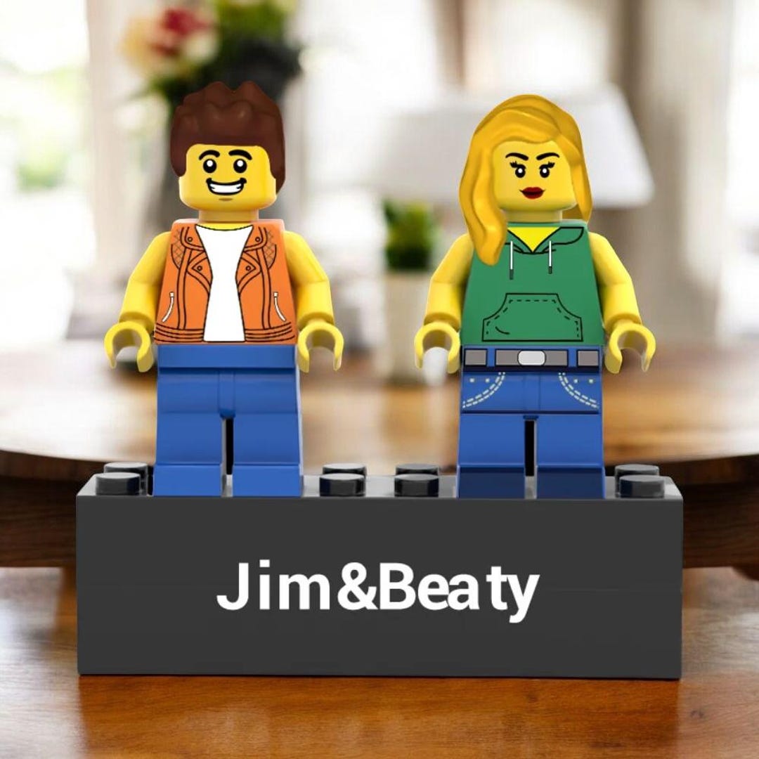 Personalized Couple Minifig, Personalized Minifig With Engraved Base ...