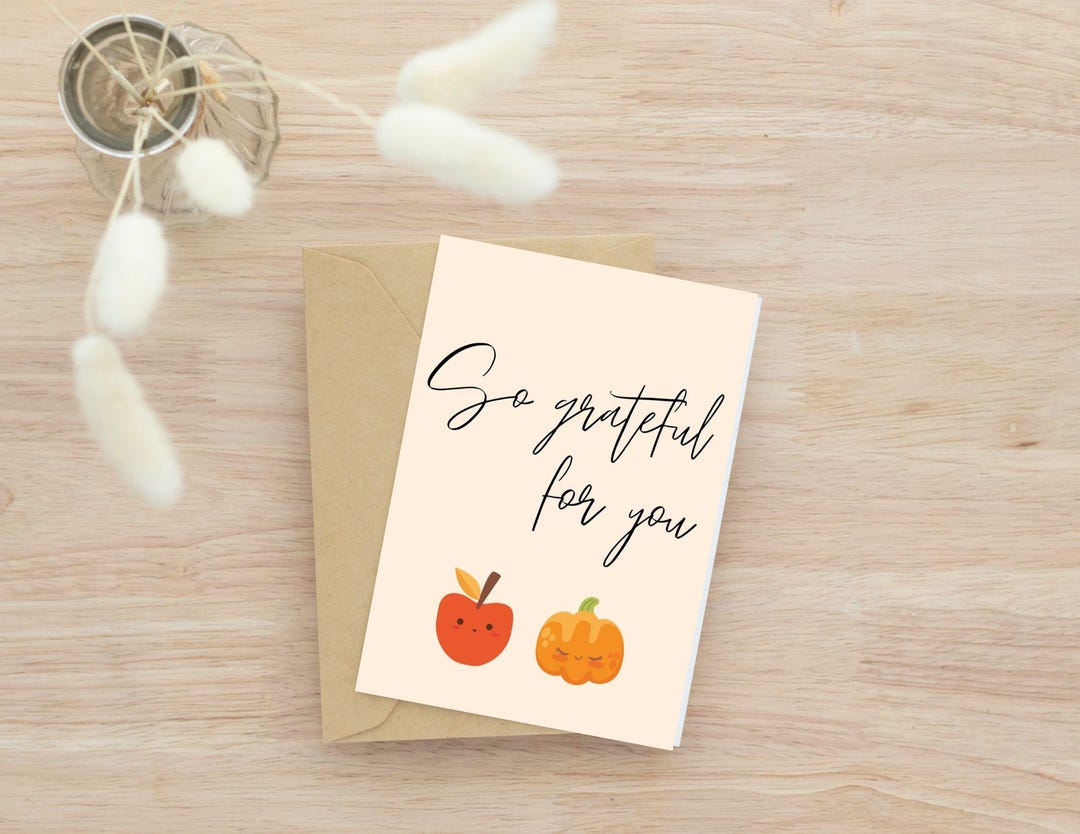 Grateful for You Card thank You Card Gratitude Card Thankful for You ...