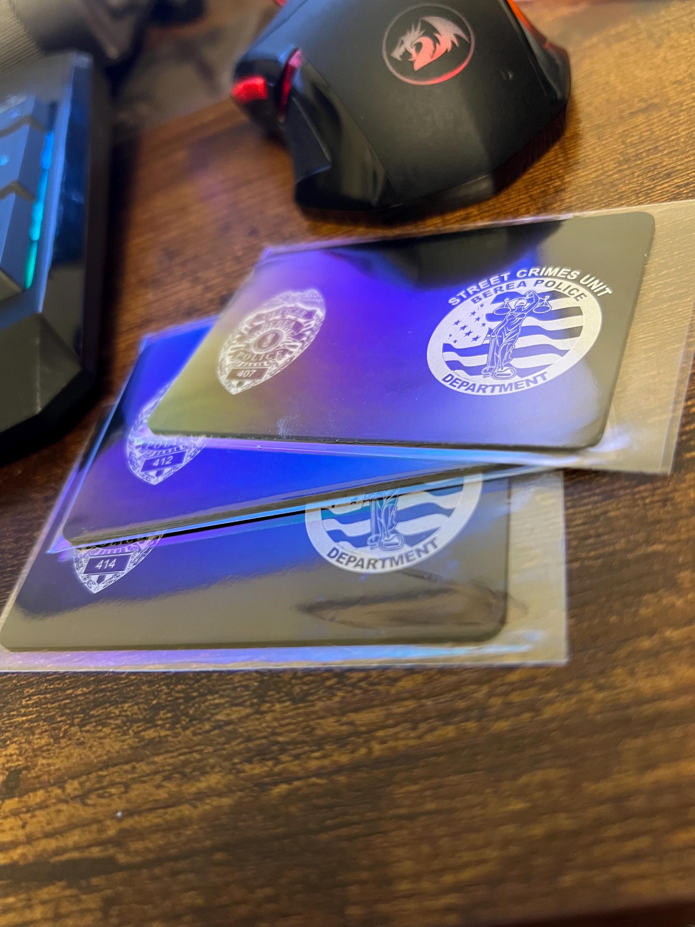 Laser Engraved Miranda Rights Card. Personalized With Your Department ...