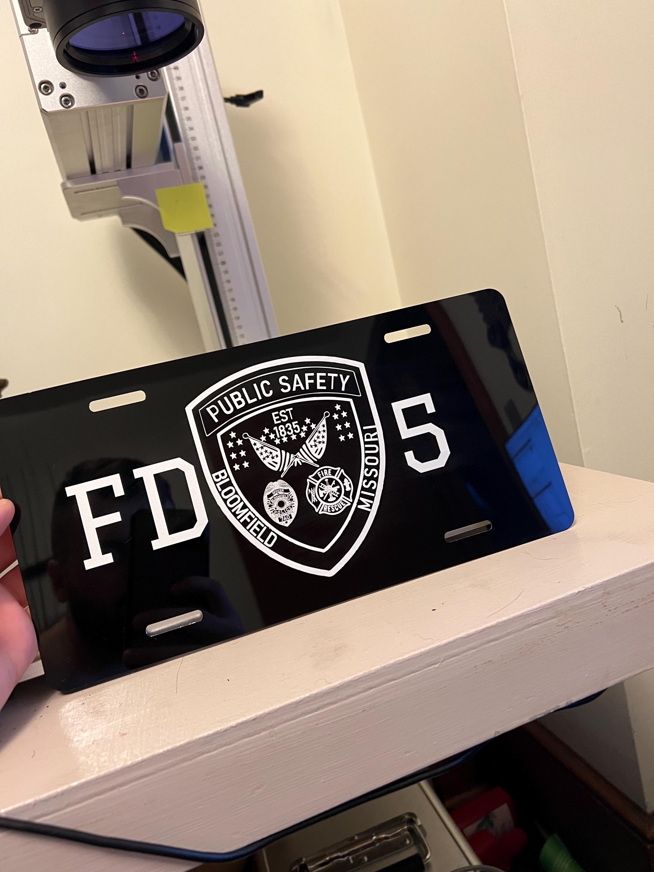 Custom Laser Engraved License Plates! Police/fire/ems Gifts! - Etsy