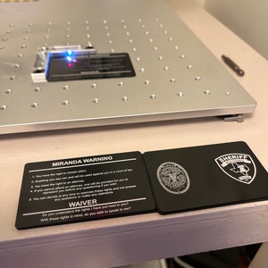 Laser Engraved Miranda Rights Card. Personalized With Your Department ...