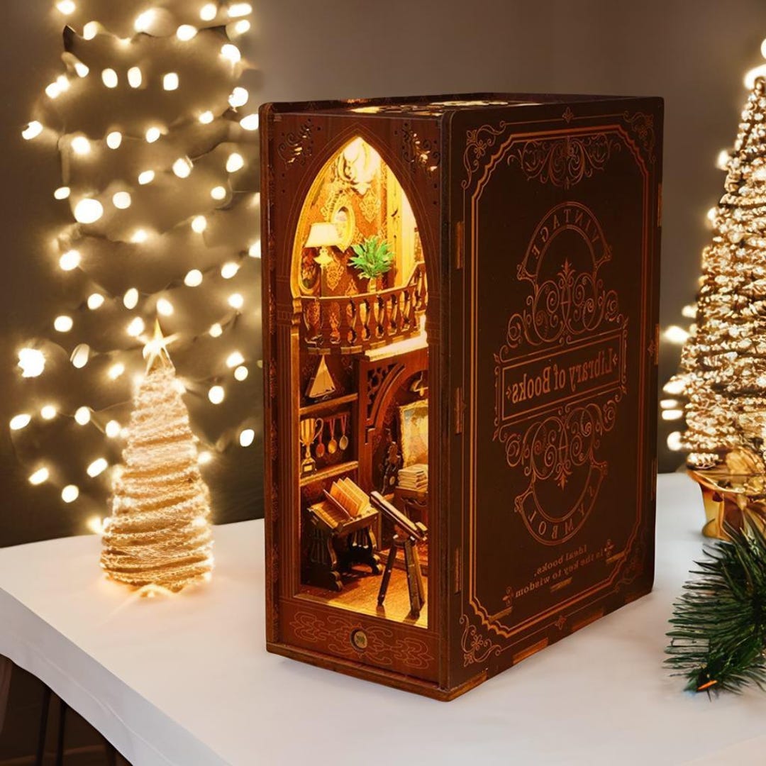 DIY Booknook Miniature Library Box, Miniature Bookshelves - Etsy