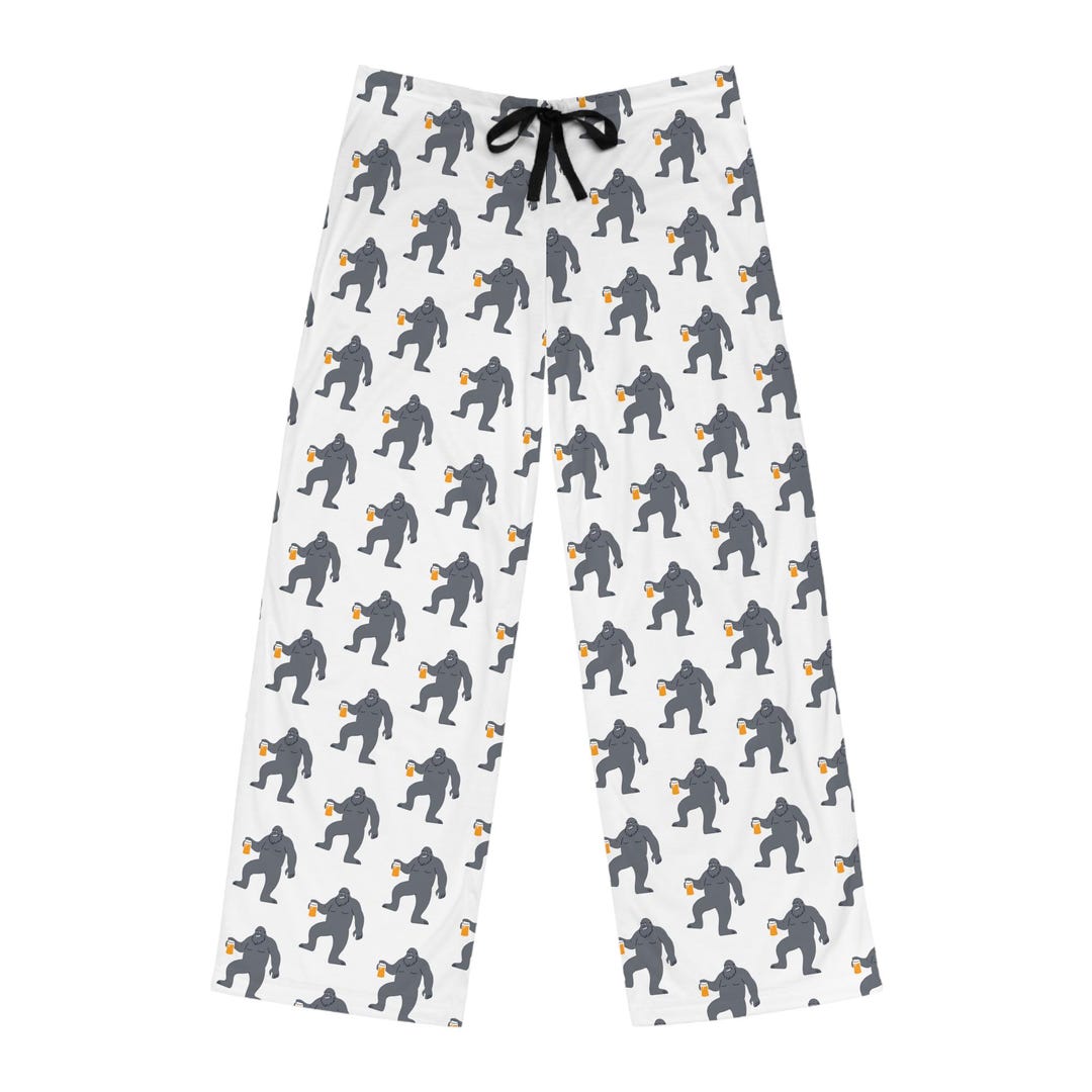 Big Foot Drinking Beer Men's Pajama Pants AOP - Etsy