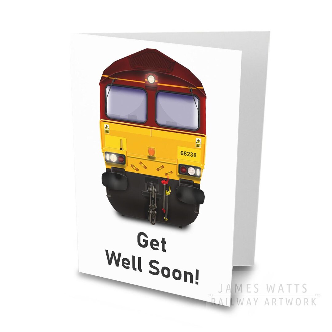 Personalised Class 66 Shed Birthday Card, Christmas, Get Well Soon ...