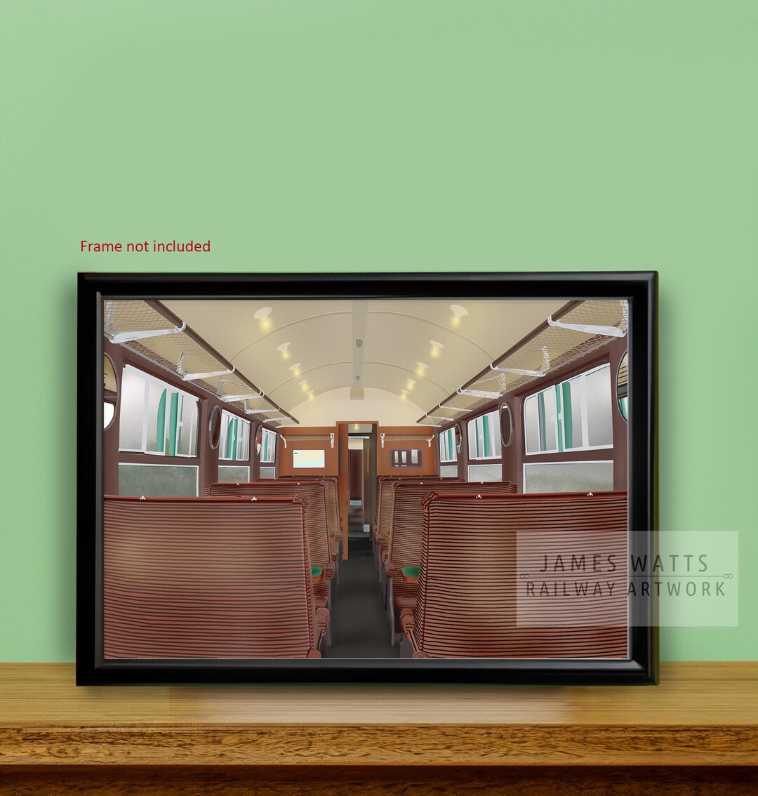 Train Carriage Bulleid Onboard Mk1 Coach Art Print A4 Enthusiast Train ...