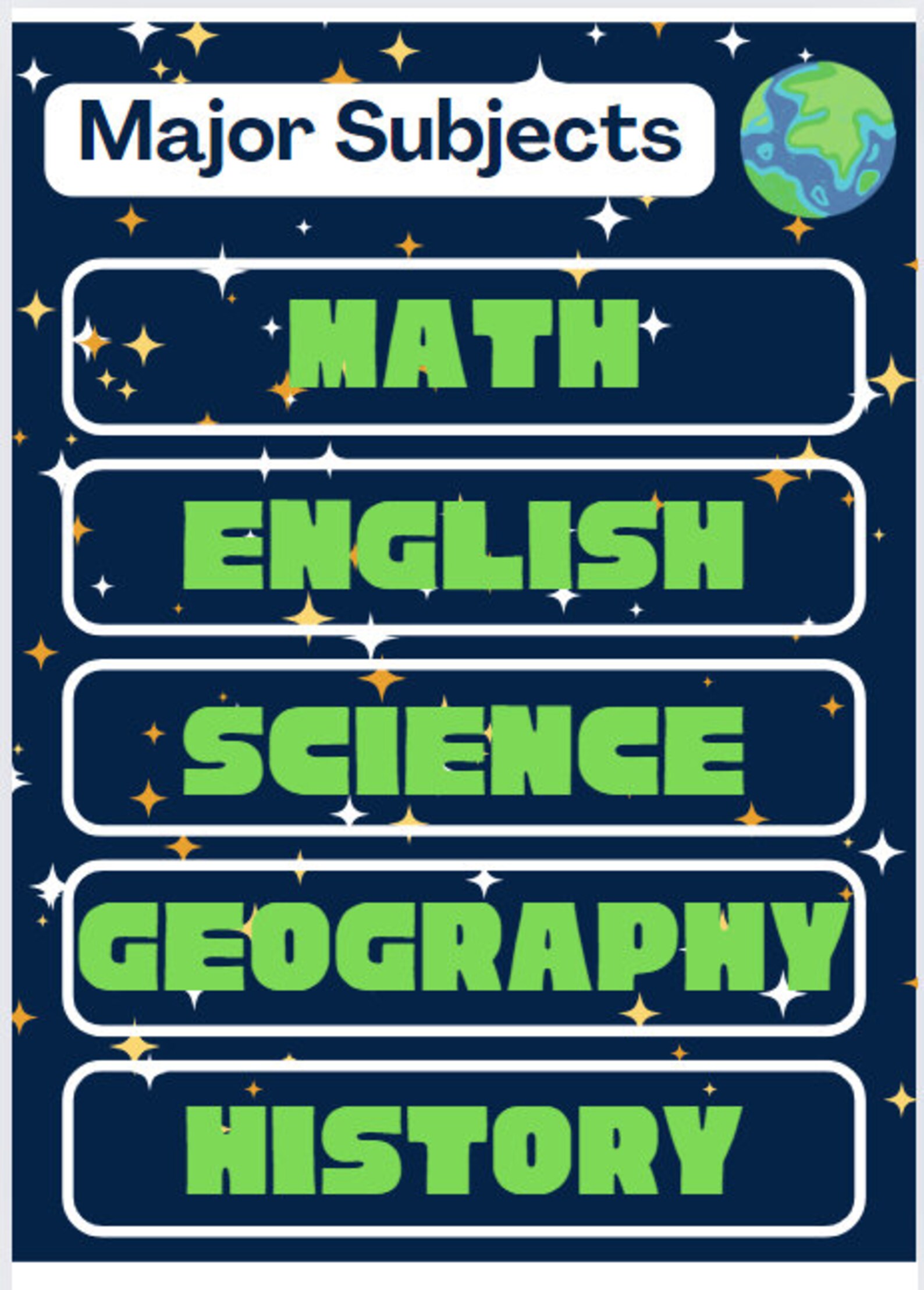 Space Theme Class Daily Schedule - Customisable Canva Template - Etsy