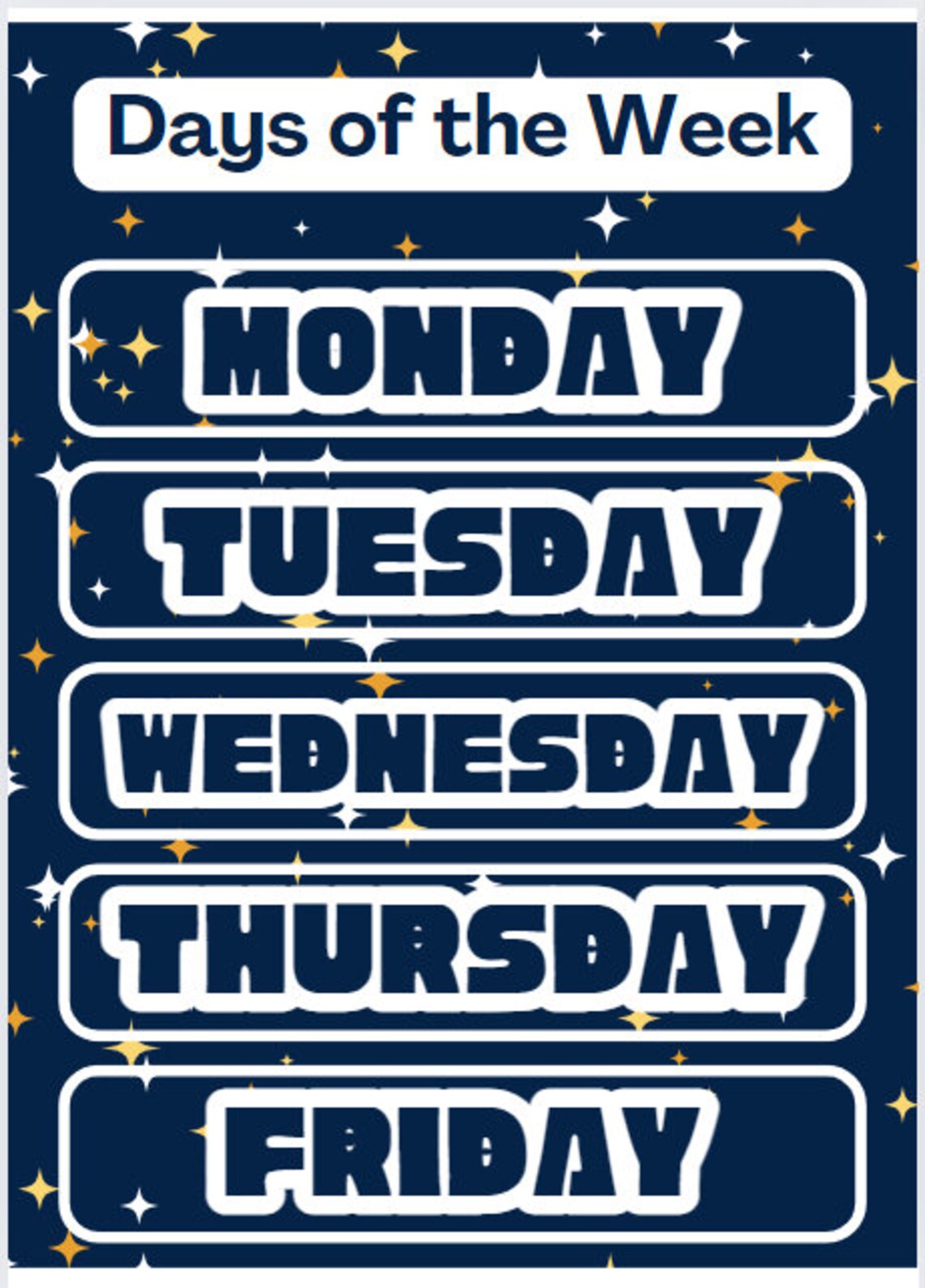 Space Theme Class Daily Schedule - Customisable Canva Template - Etsy