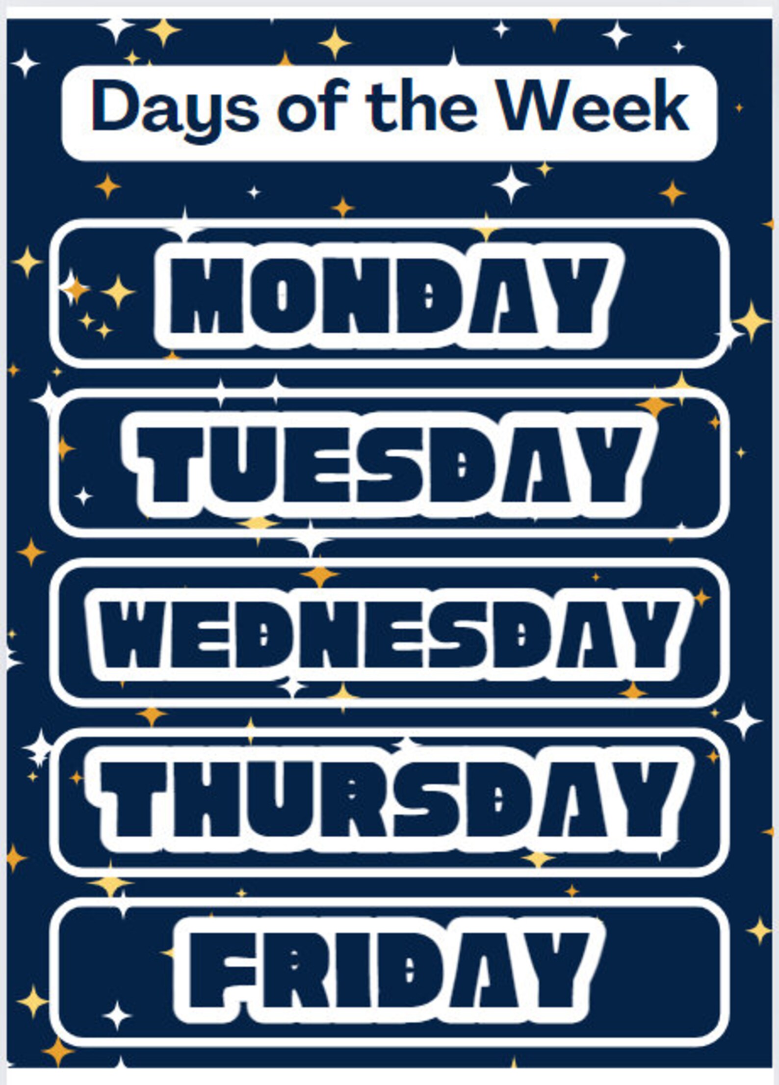Space Theme Class Daily Schedule - Customisable Canva Template - Etsy