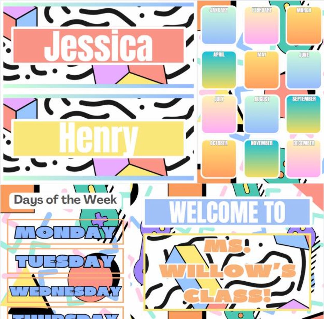 Nostalgic 90s Classroom Bundle - Etsy
