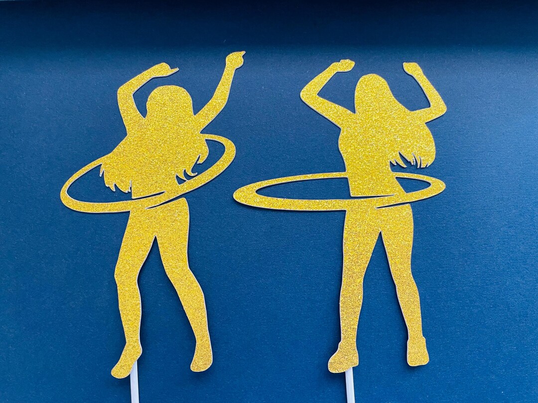 Cake Toppers Hula Hoop Dance Gymnastics Gymnasts Cake Charm 2pk - Etsy