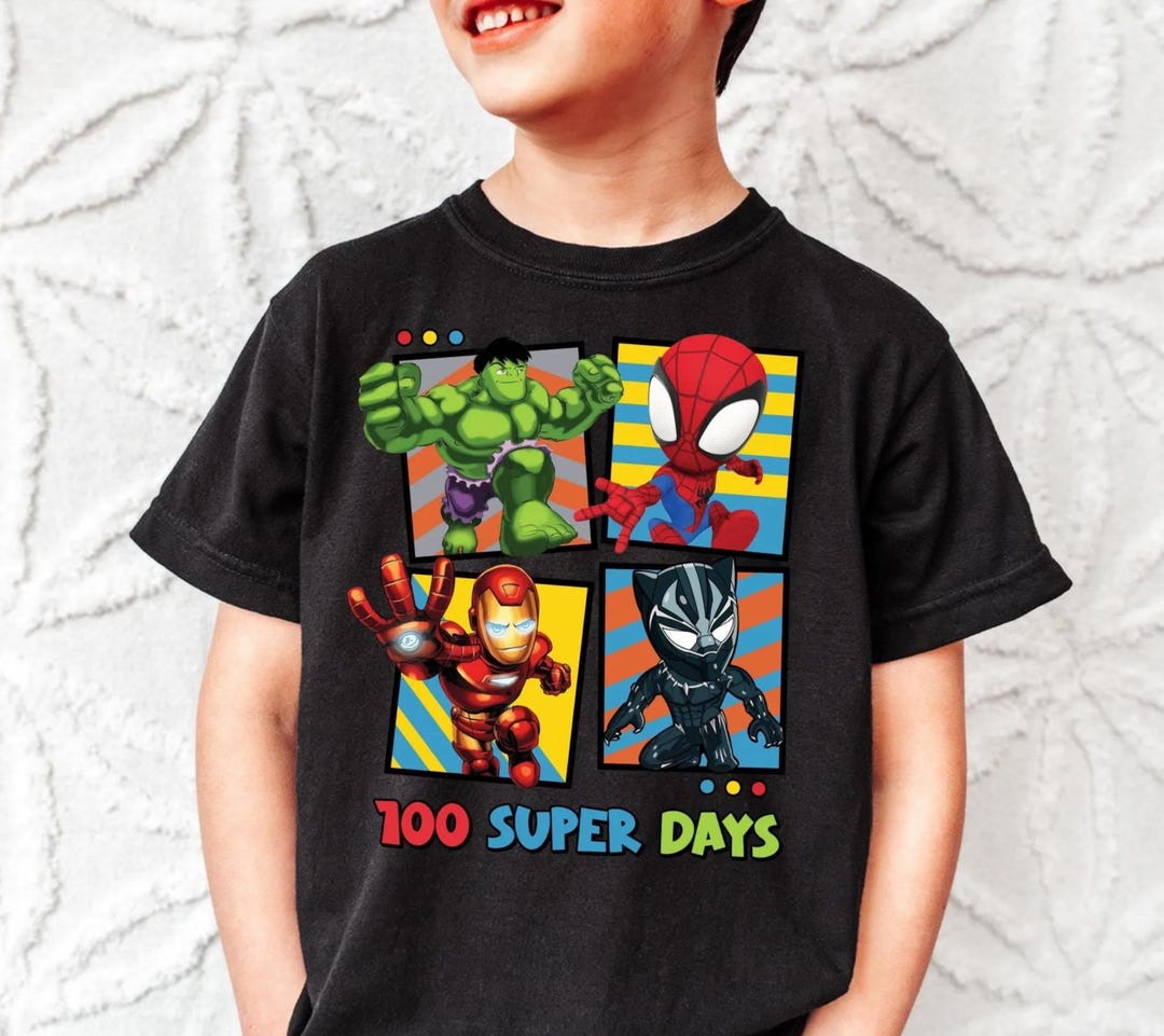 Superhero 100 Days of School Shirt Boys 100 Days of School Shirt 100th ...