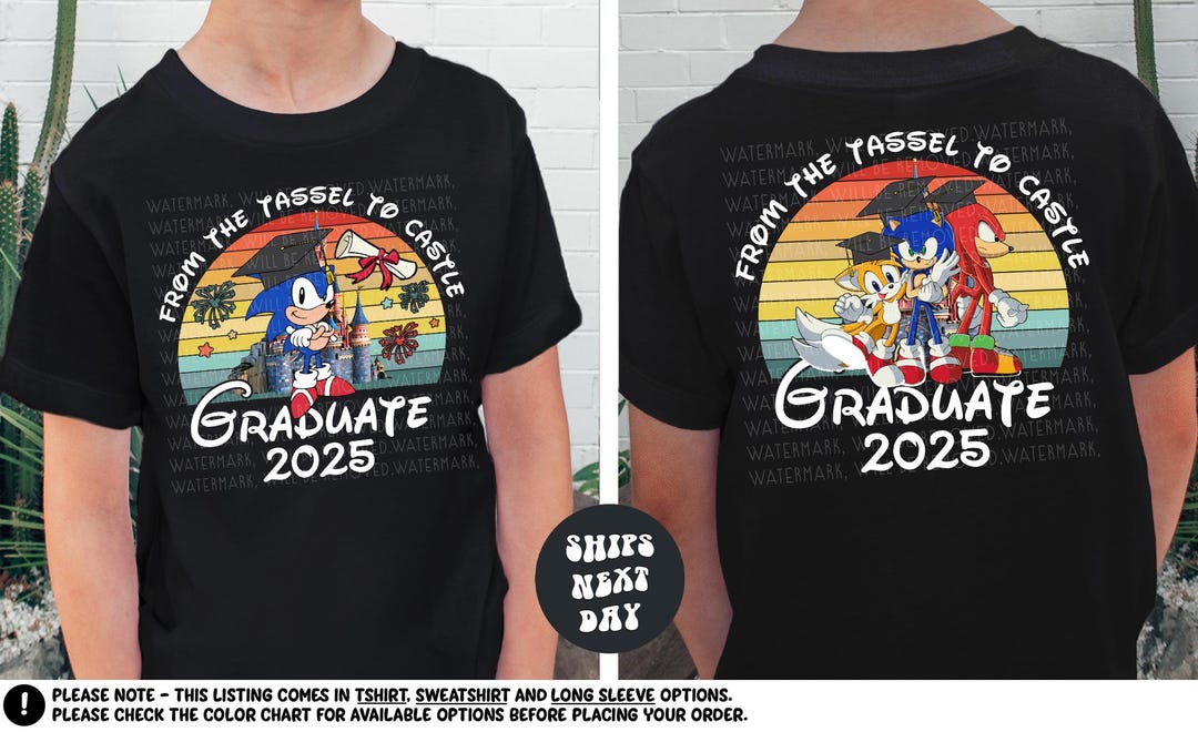 Sonic the Hedgehog Graduation Shirt Senior 2025 Sweatshirt From the ...