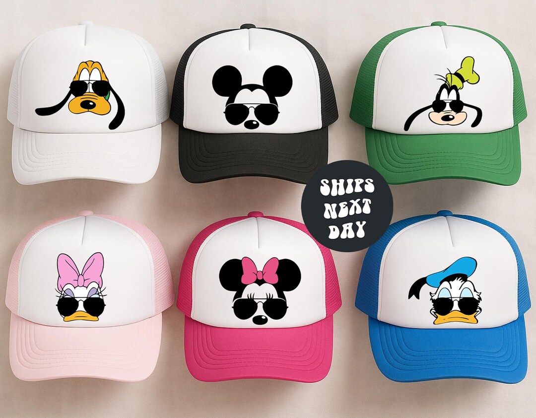 Disney Trucker Hat Mickey Mouse Hat Matching Disney Trip Hats Disney ...