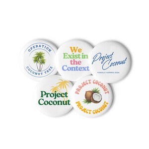Project Coconut Tree Set of 5 Pins - Etsy