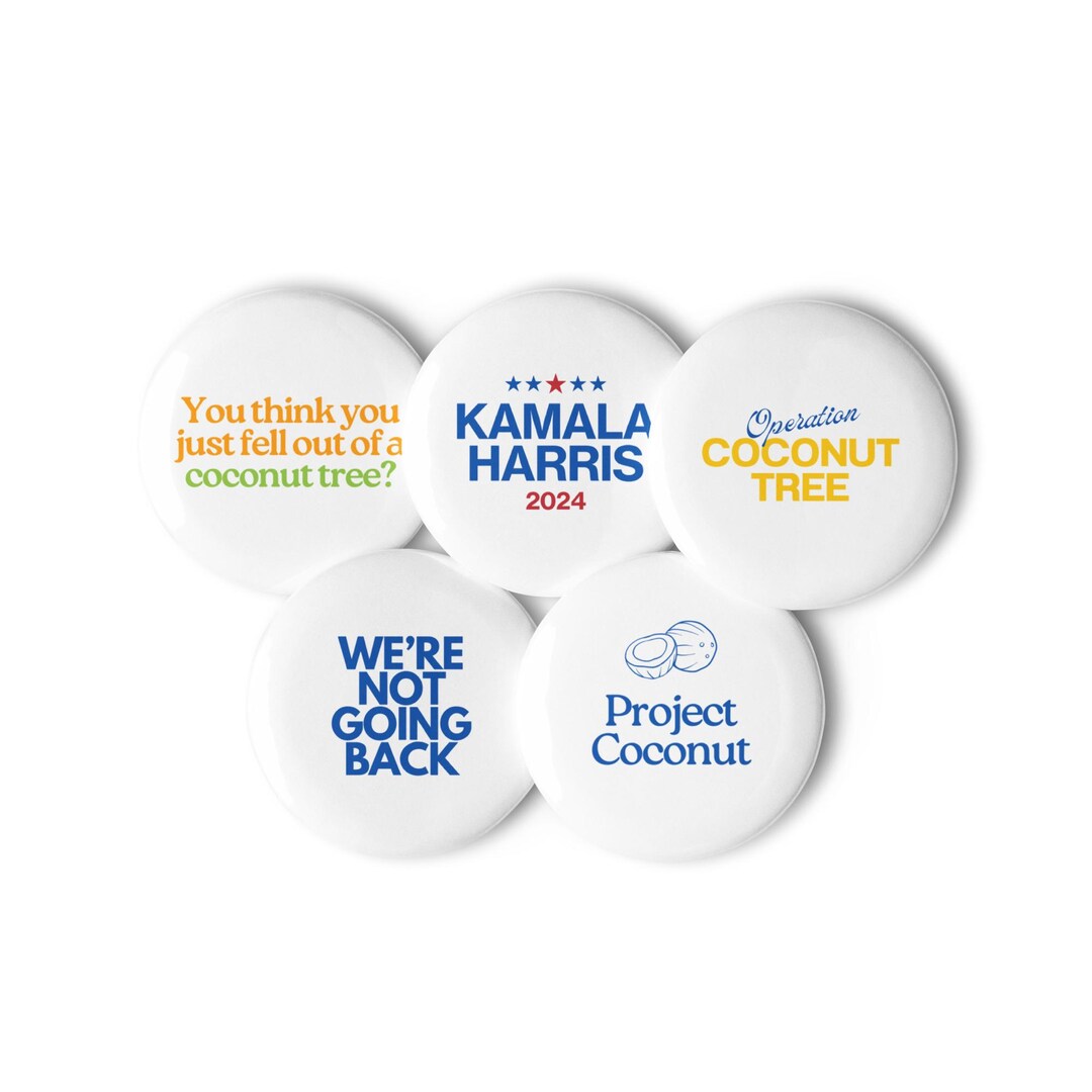 Project Coconut Kamala Harris 2024 Set of 5 Pins - Etsy