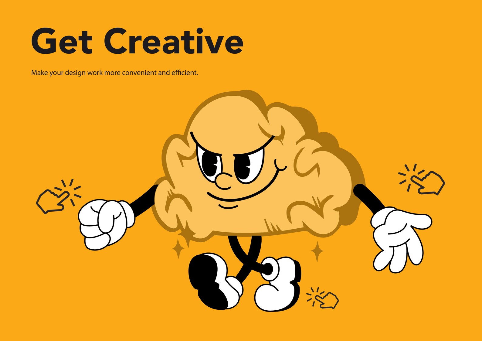 Vector Illustrations Body Set Retro Cartoon Vector Hands | PNG Design ...