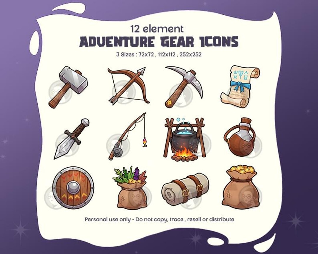 Adventure-gear for Twitch/discord - Roleplay Items Sub/bit/channel ...