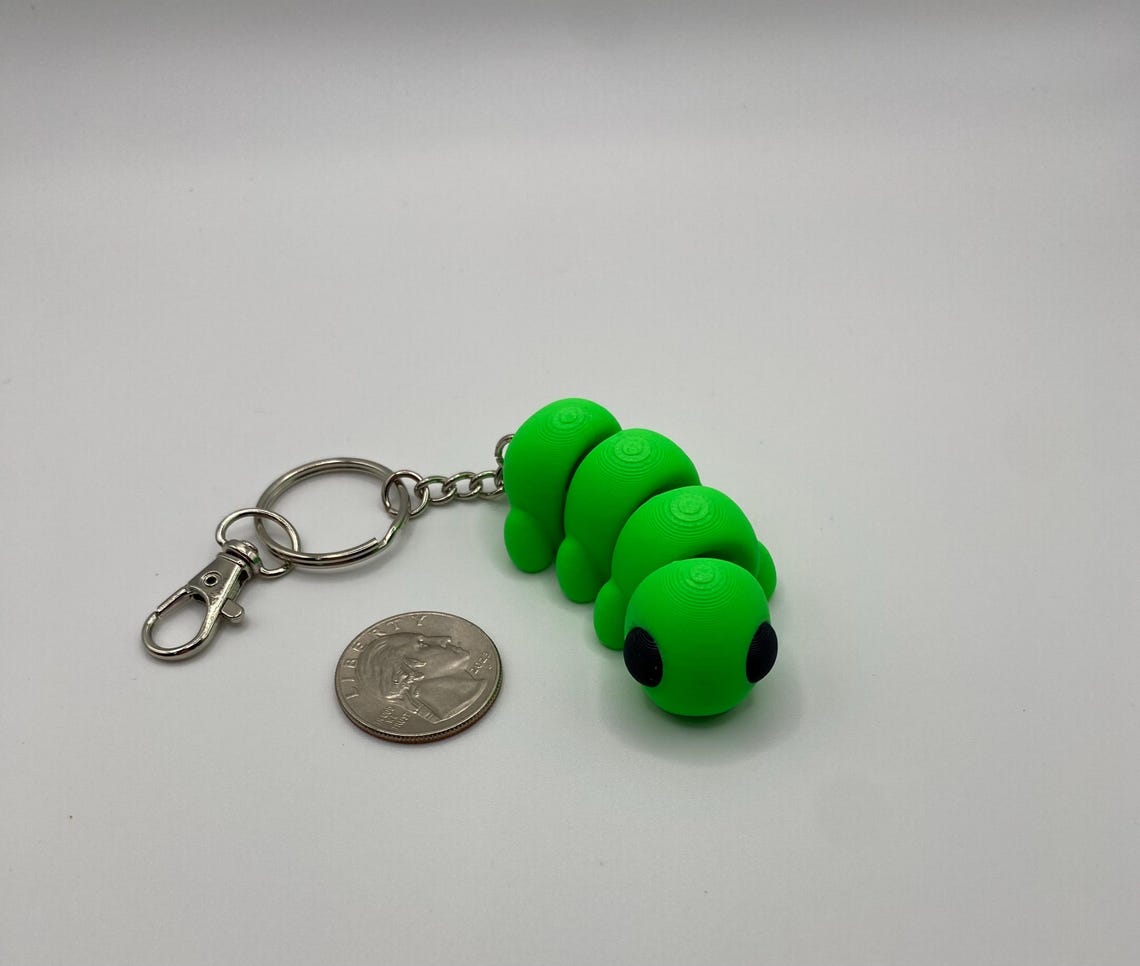Baby Caterpillar - Fidget - Keychain -3D Printed - Etsy