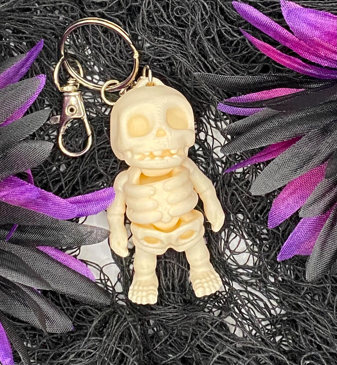 3D Printed - Spooky Skeleton - Fidget - Keychain - Etsy