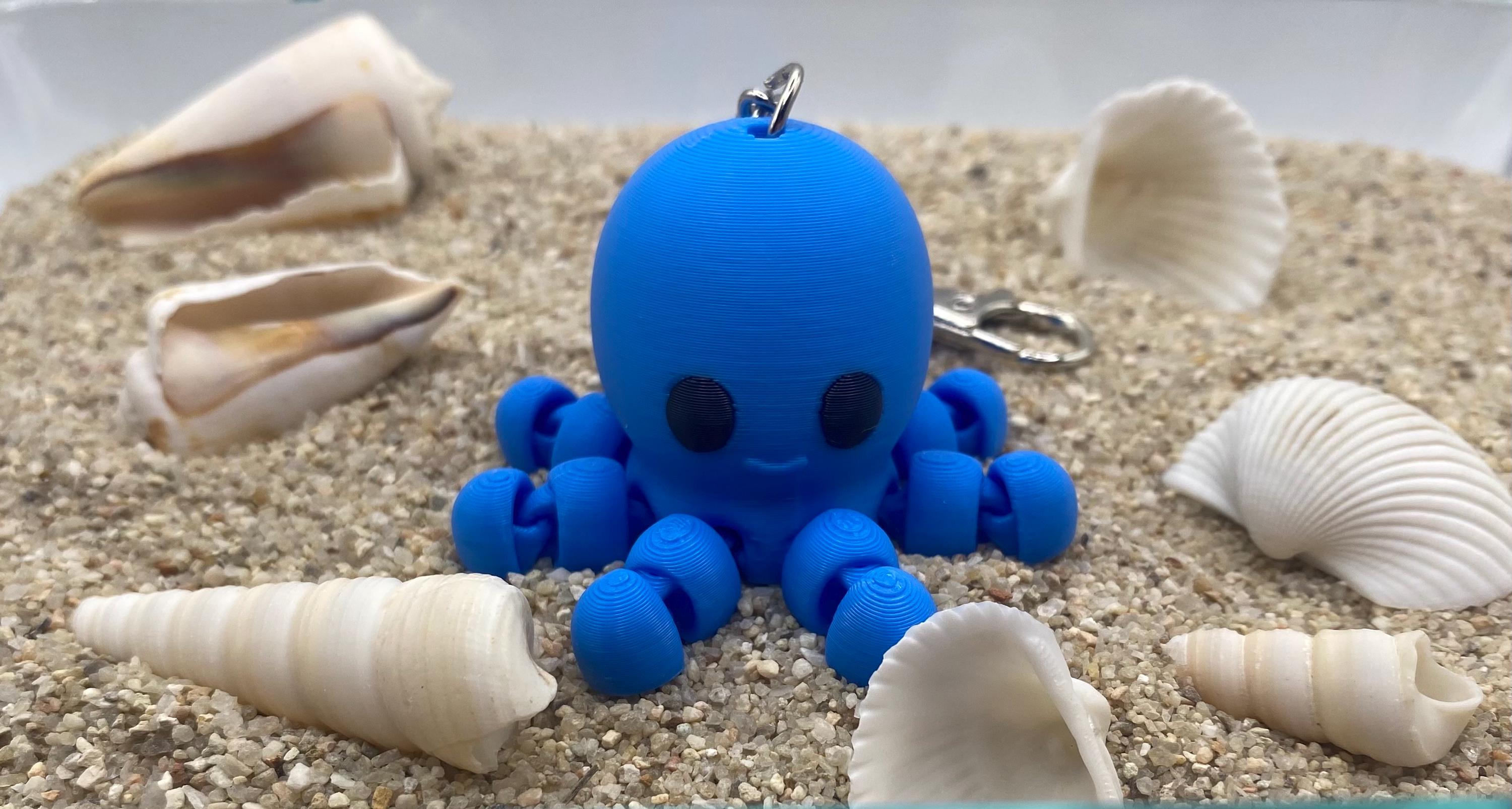 Octopus - Fidget - Keychain - 3D Printed - Ocean - Sea - Etsy