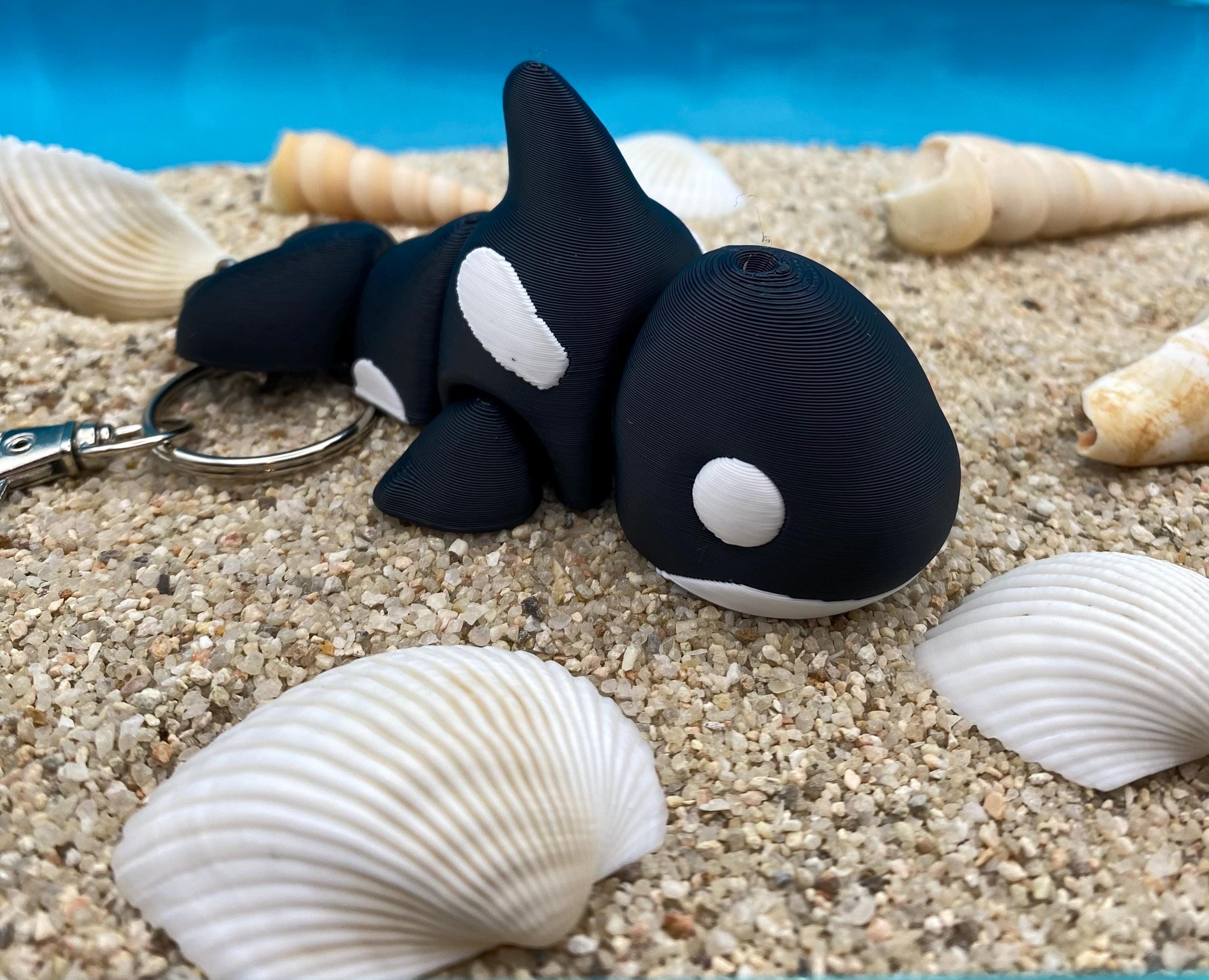 3D Printed Articulated Baby Orca Keychain - Etsy