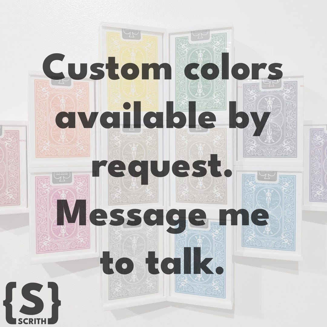 Custom Color Playing Card Wall Display - Etsy
