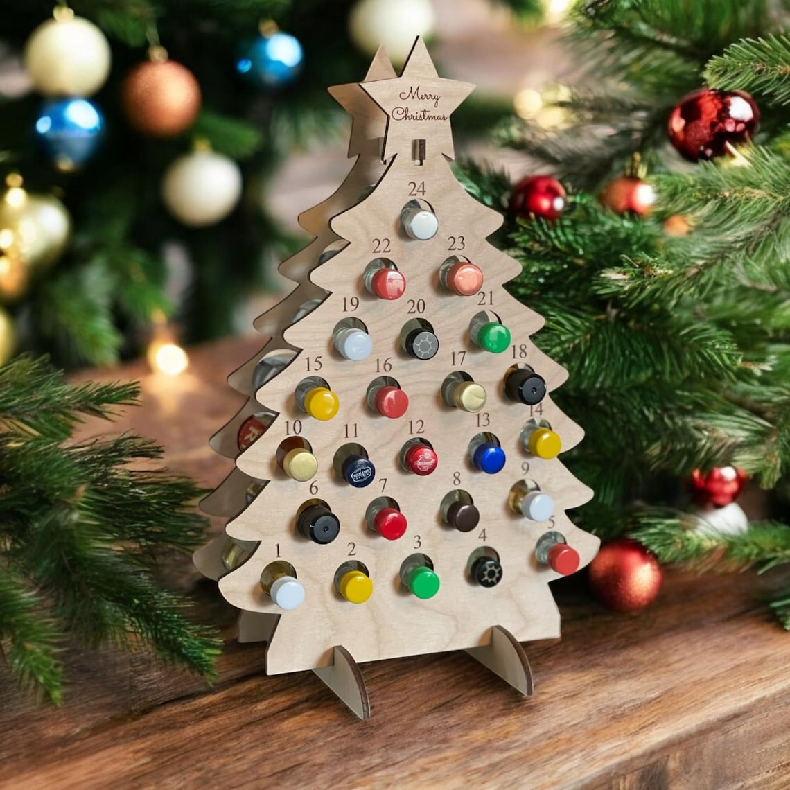 Boozy Advent Calendar | 16" Mini Liquor Bottle | Funny Adult Holiday ...