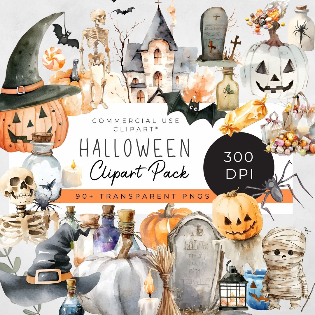 MEGA Halloween CLIPART Pack 90 High Quality Images 300 Dpi Digital ...