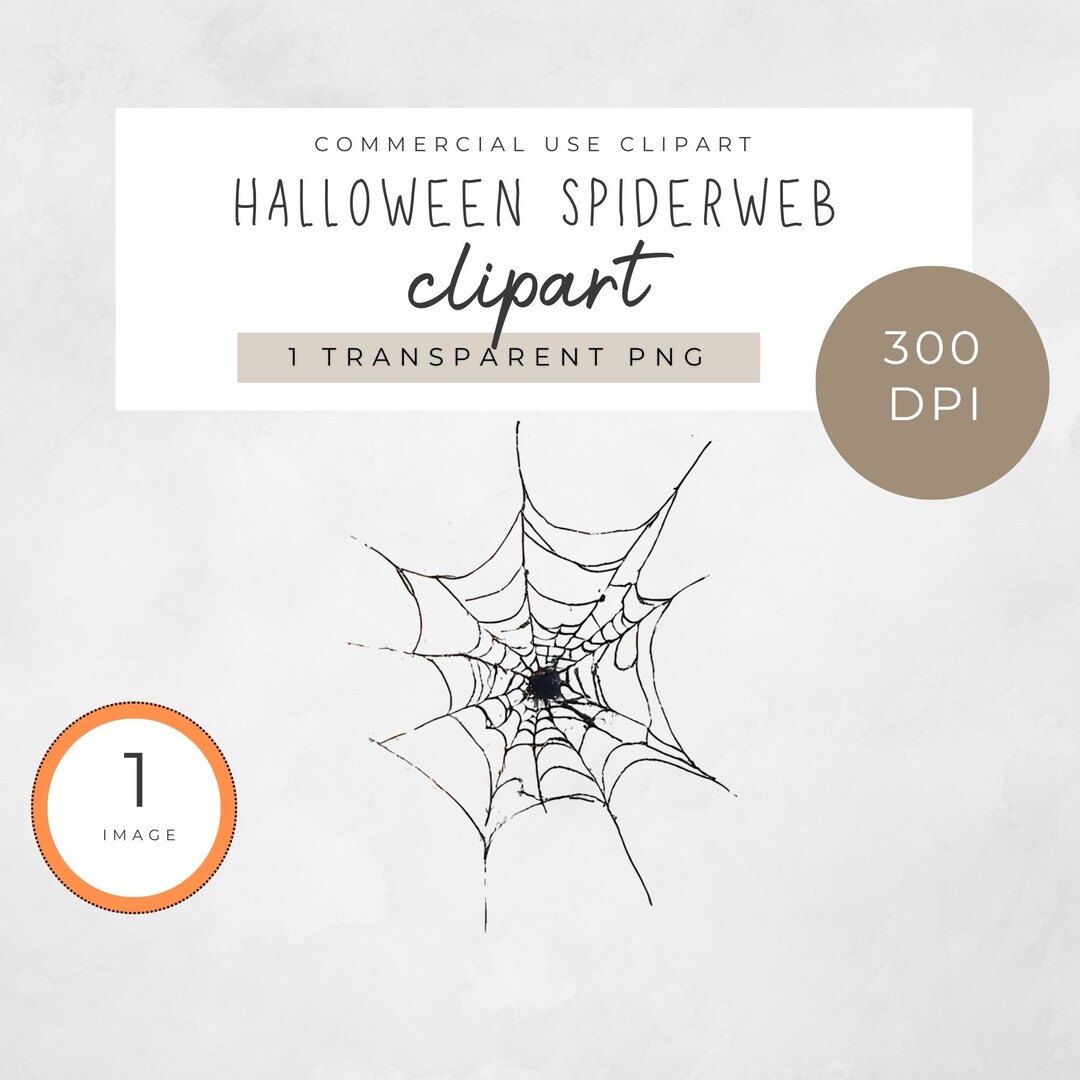 CLIPART Halloween Spiderweb One Image Sticker High Quality 300 Dpi ...